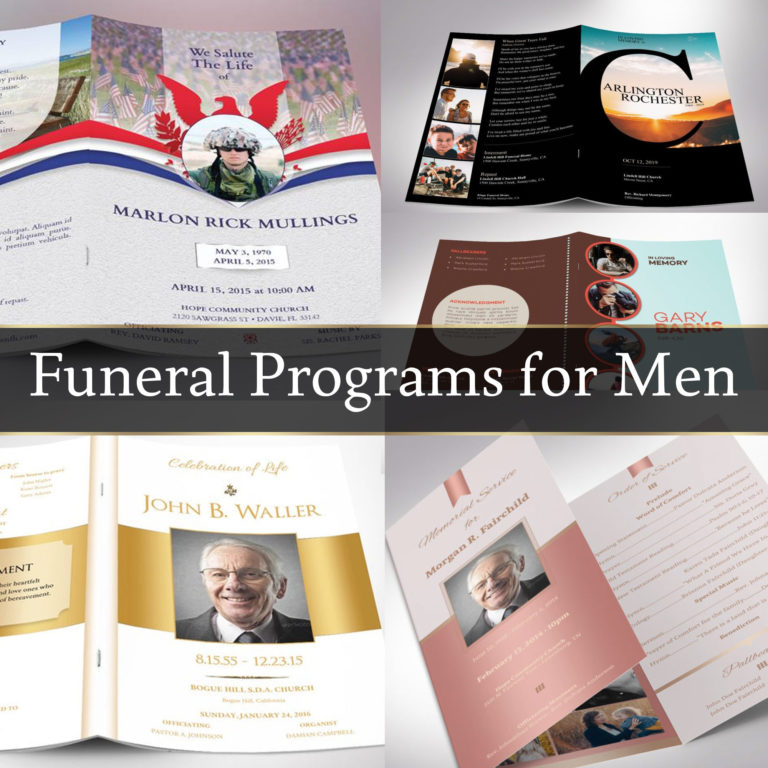 Funeral Programs for Men - 61 | Word Templates | Godserv