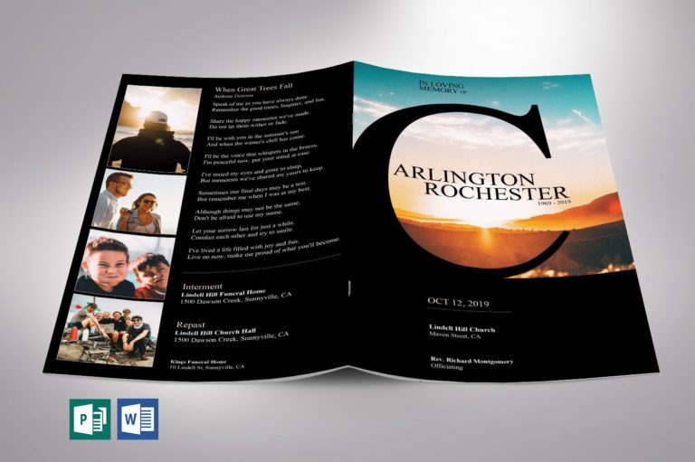 Funeral Programs for Men - 61 | Word Templates | Godserv