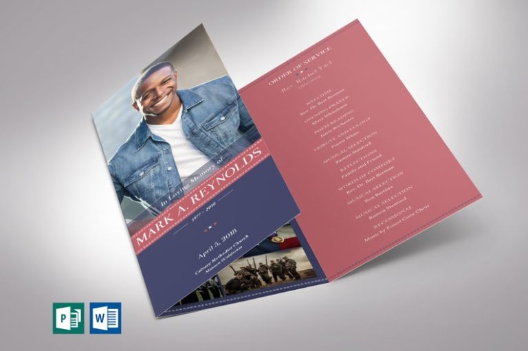 Funeral Programs for Men - 61 | Word Templates | Godserv