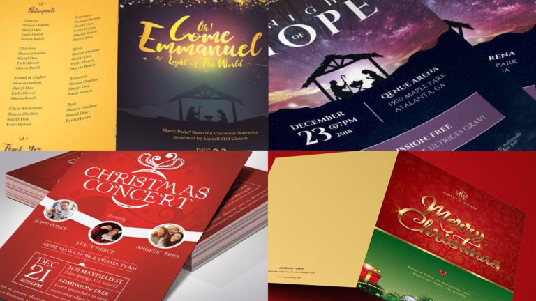 Christmas Print Templates - Flyers Programs | Godserv Designs