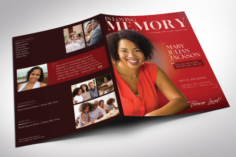Magazine Style Funeral Program Template » Godserv Designs