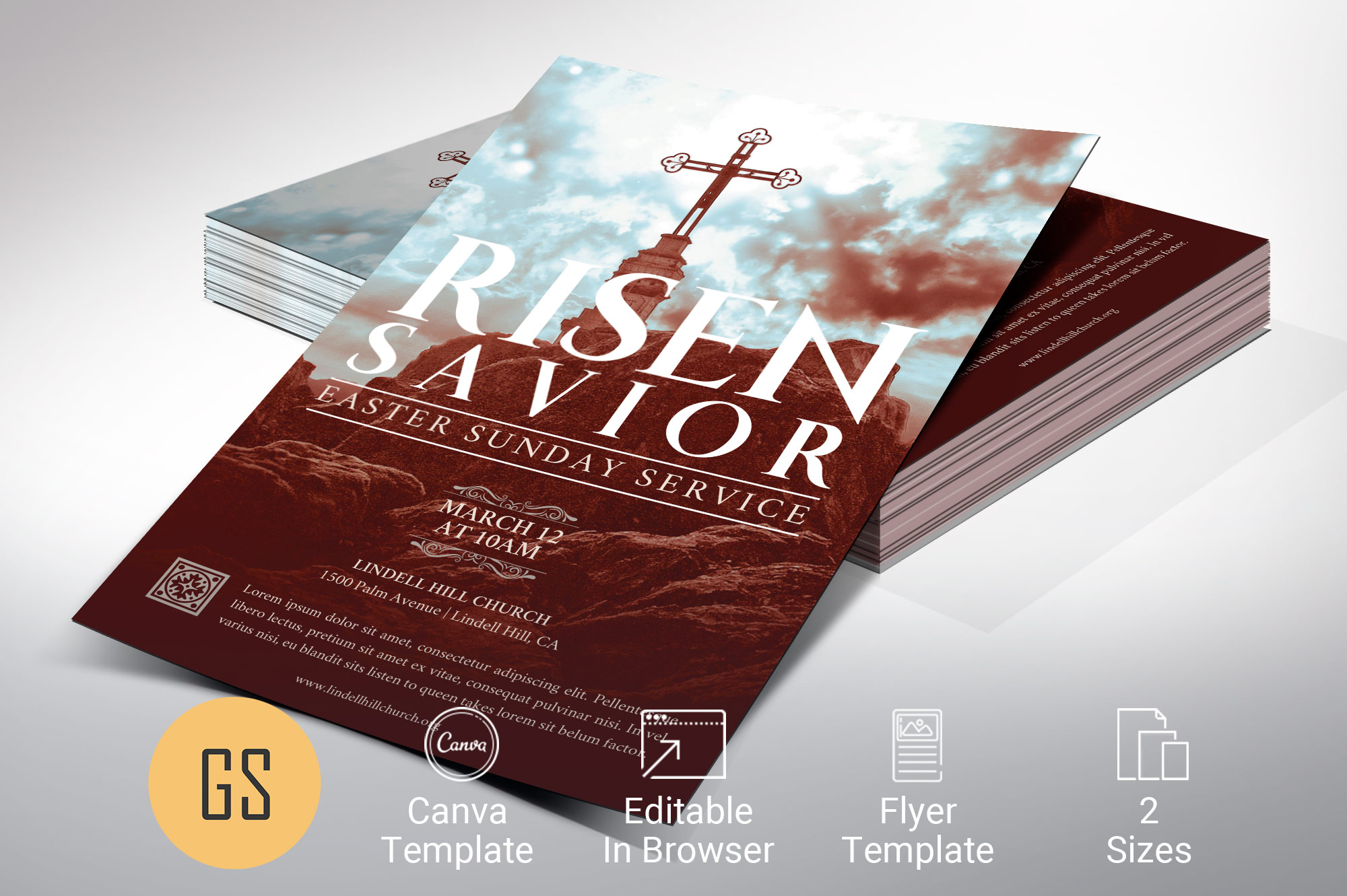 26 Marvelous Easter Marketing Canva Church Flyers | Godserv