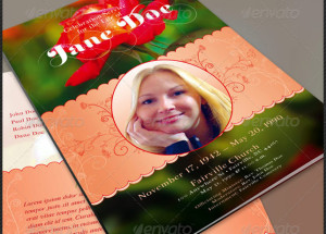 Roses Funeral Program Template » Godserv Designs