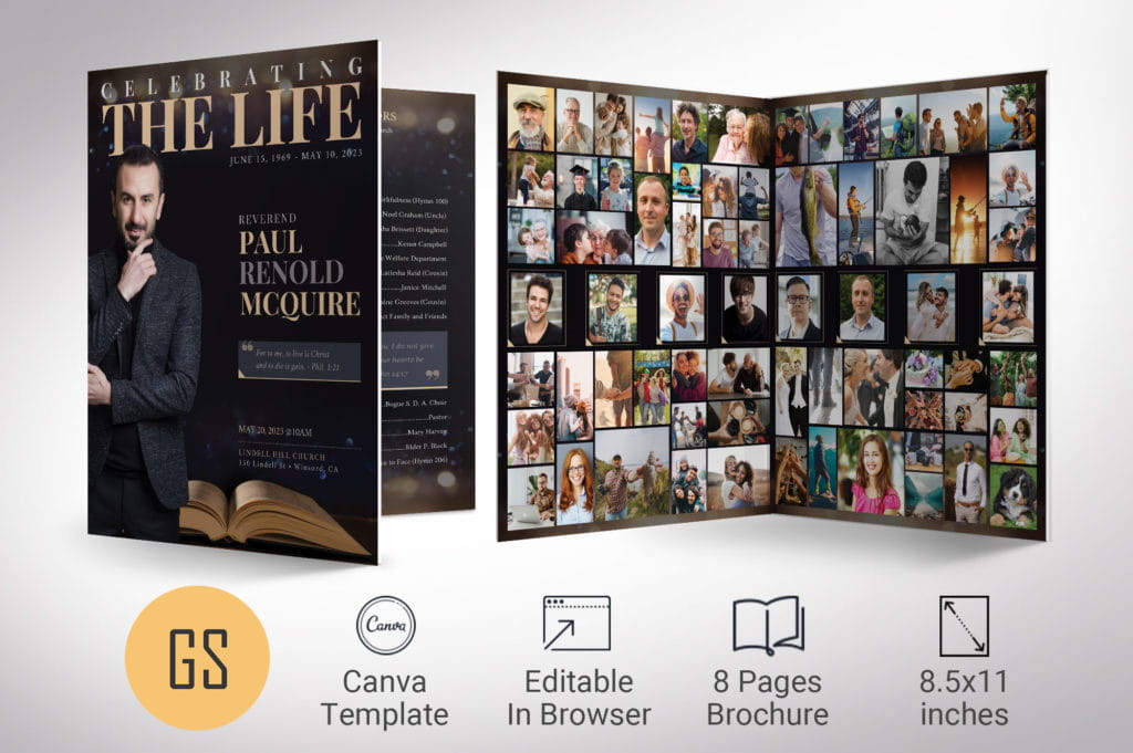 Life Tabloid Funeral Program Template » Godserv Designs