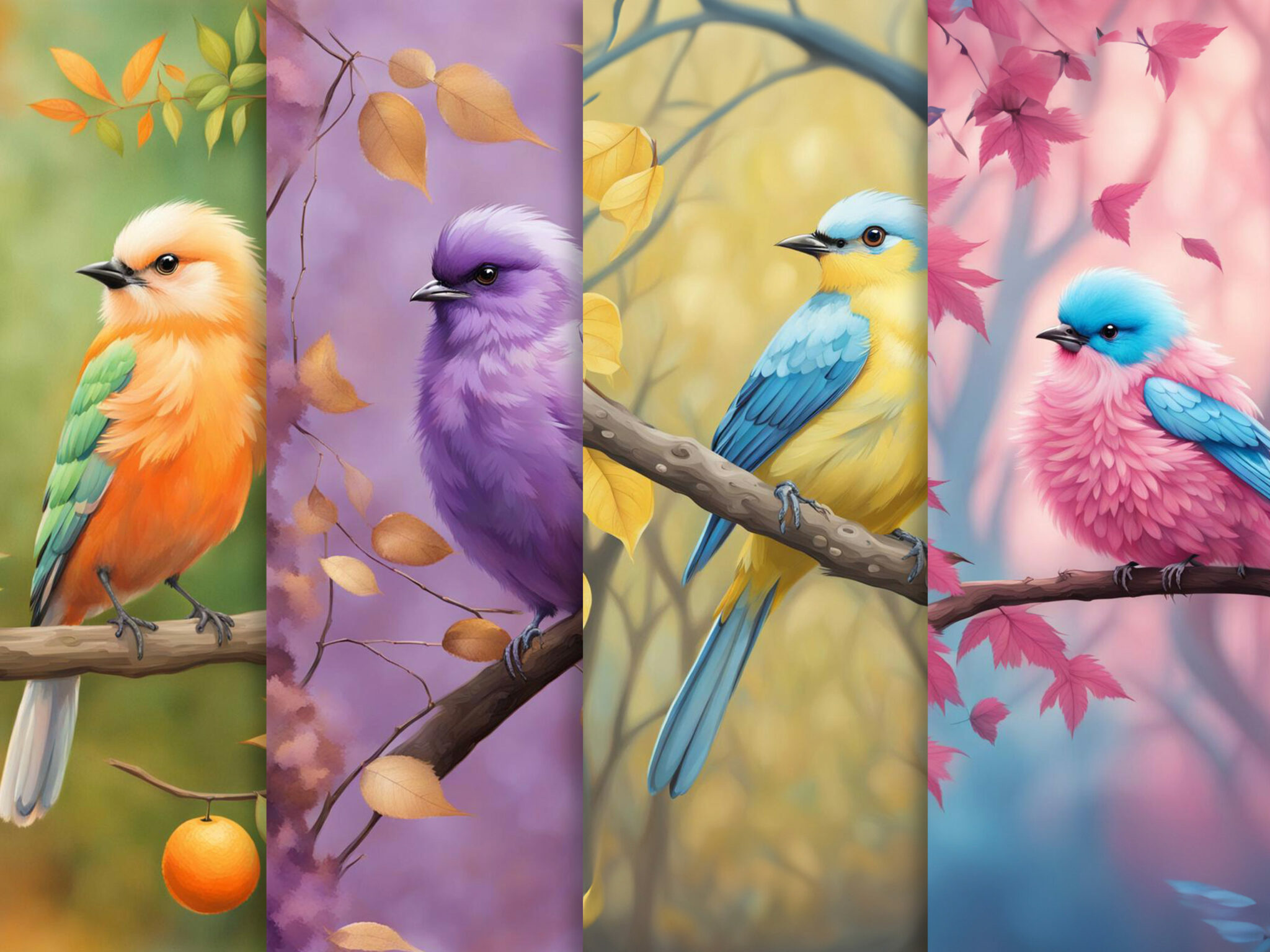 Fluffy Pastel Birds 15 Free AI Images by Godserv Designs » Godserv Designs
