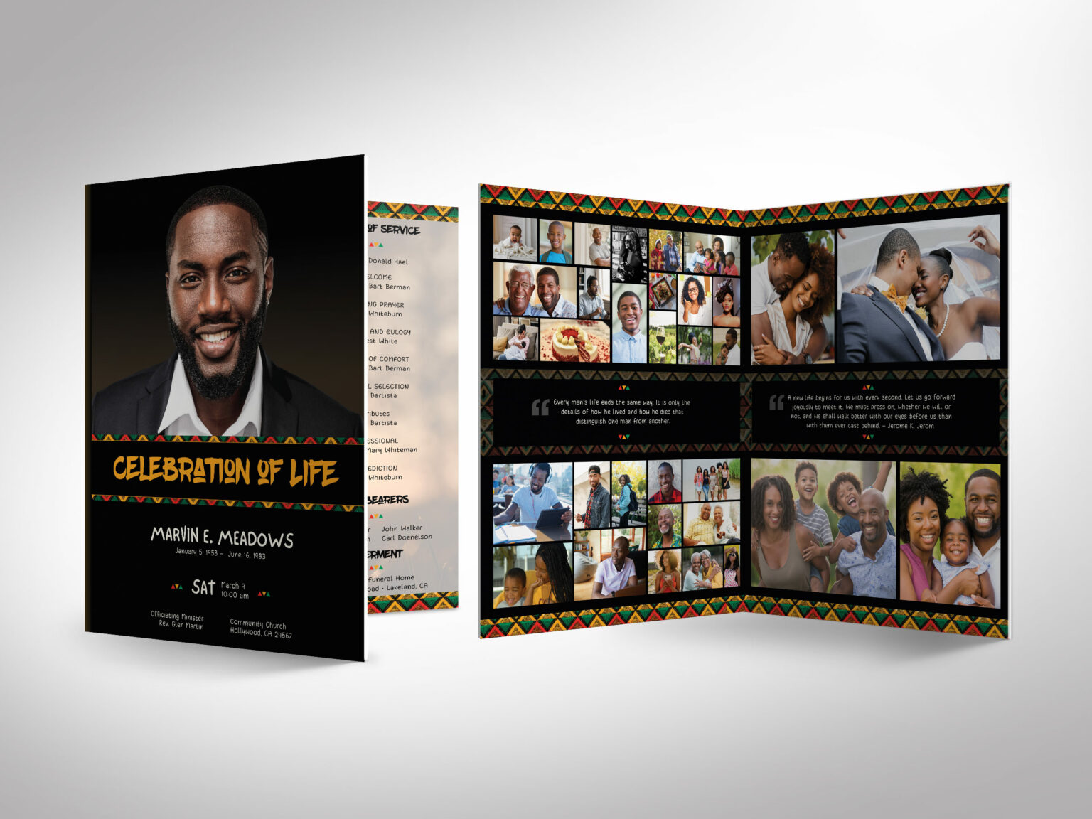 African Tabloid Funeral Program » Godserv Designs