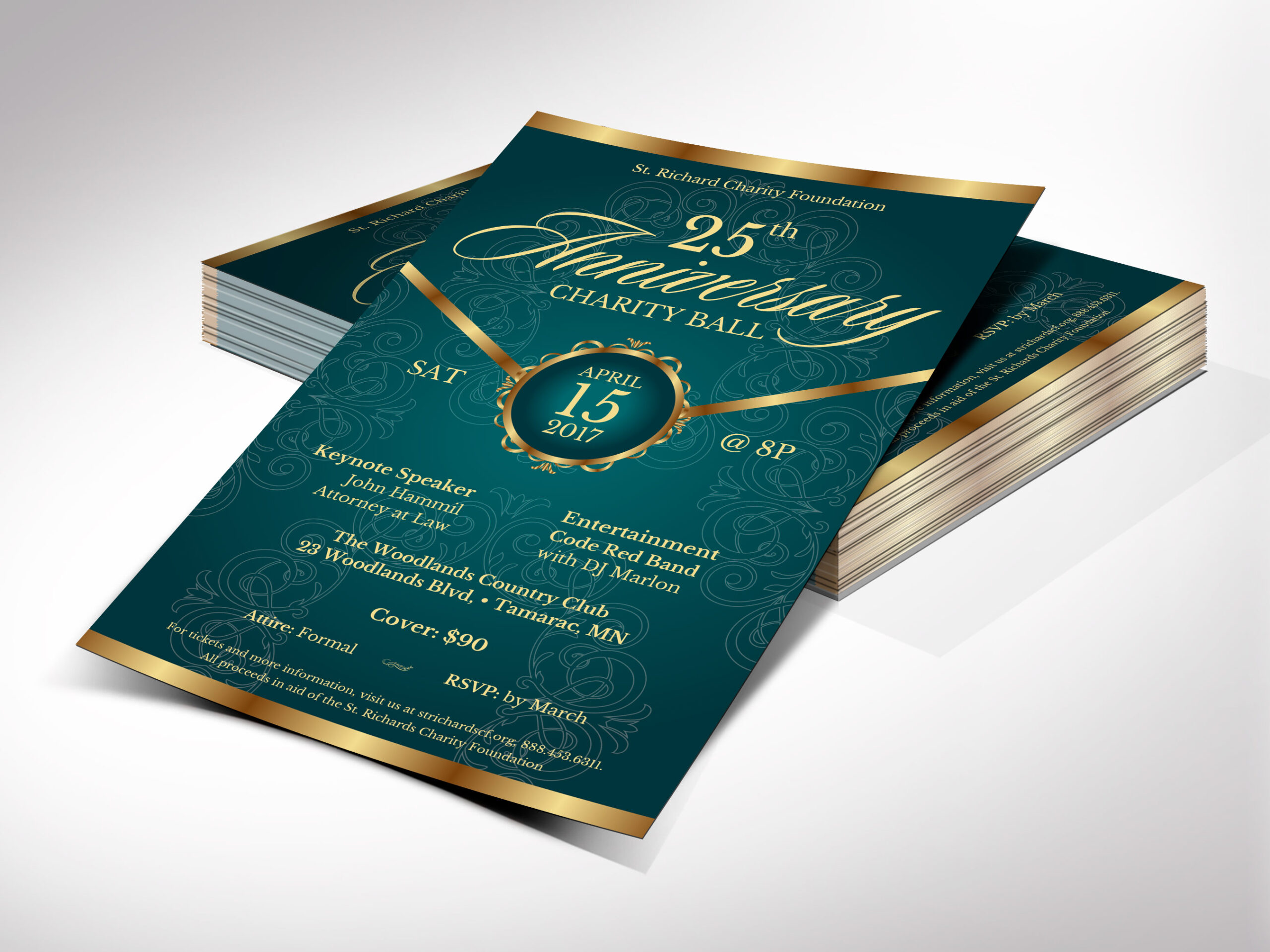 Teal Church Anniversary Banquet Flyer Canva Template » Godserv Designs