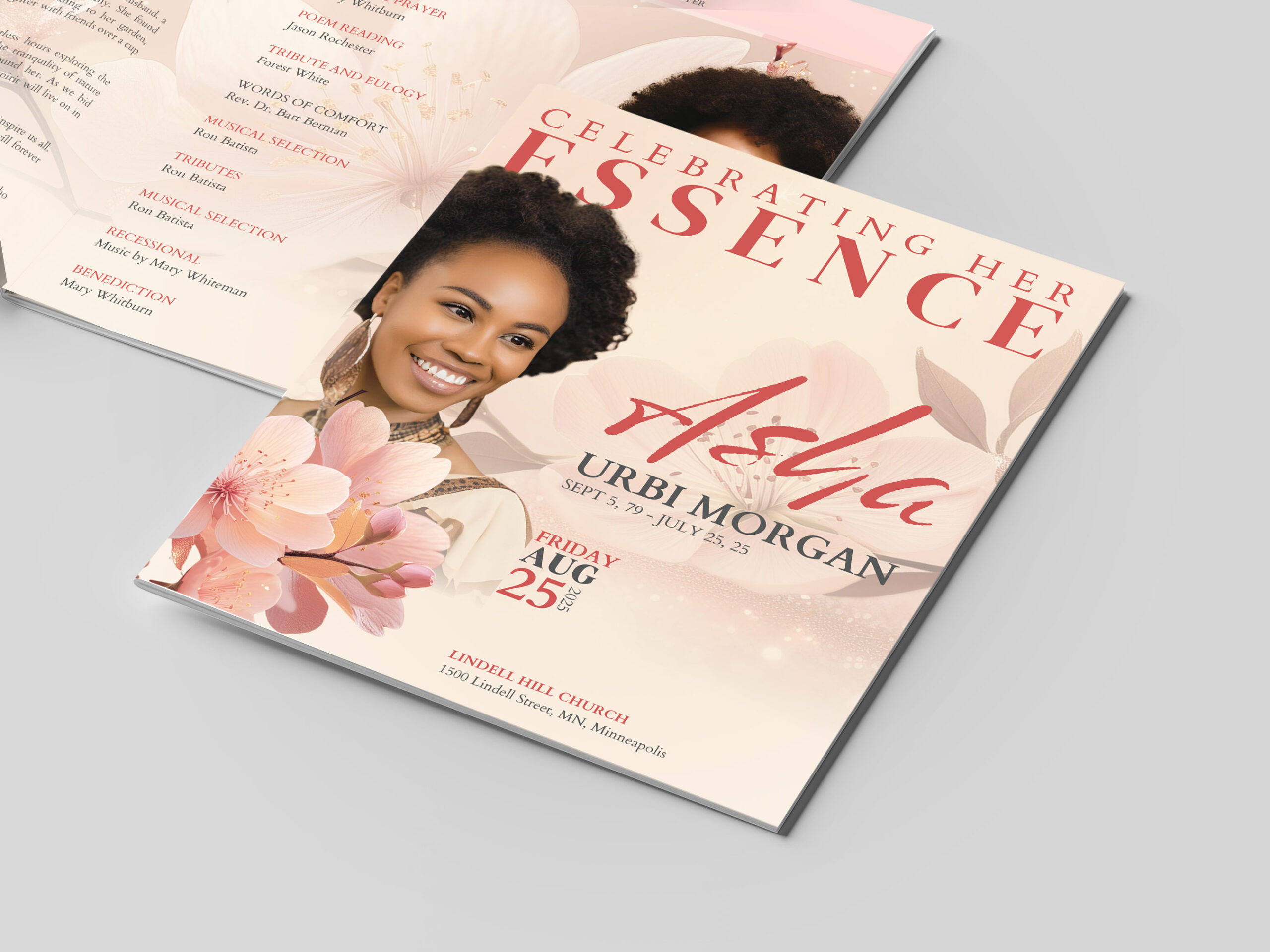 Beige Legal Funeral Program Canva Template » Godserv Designs