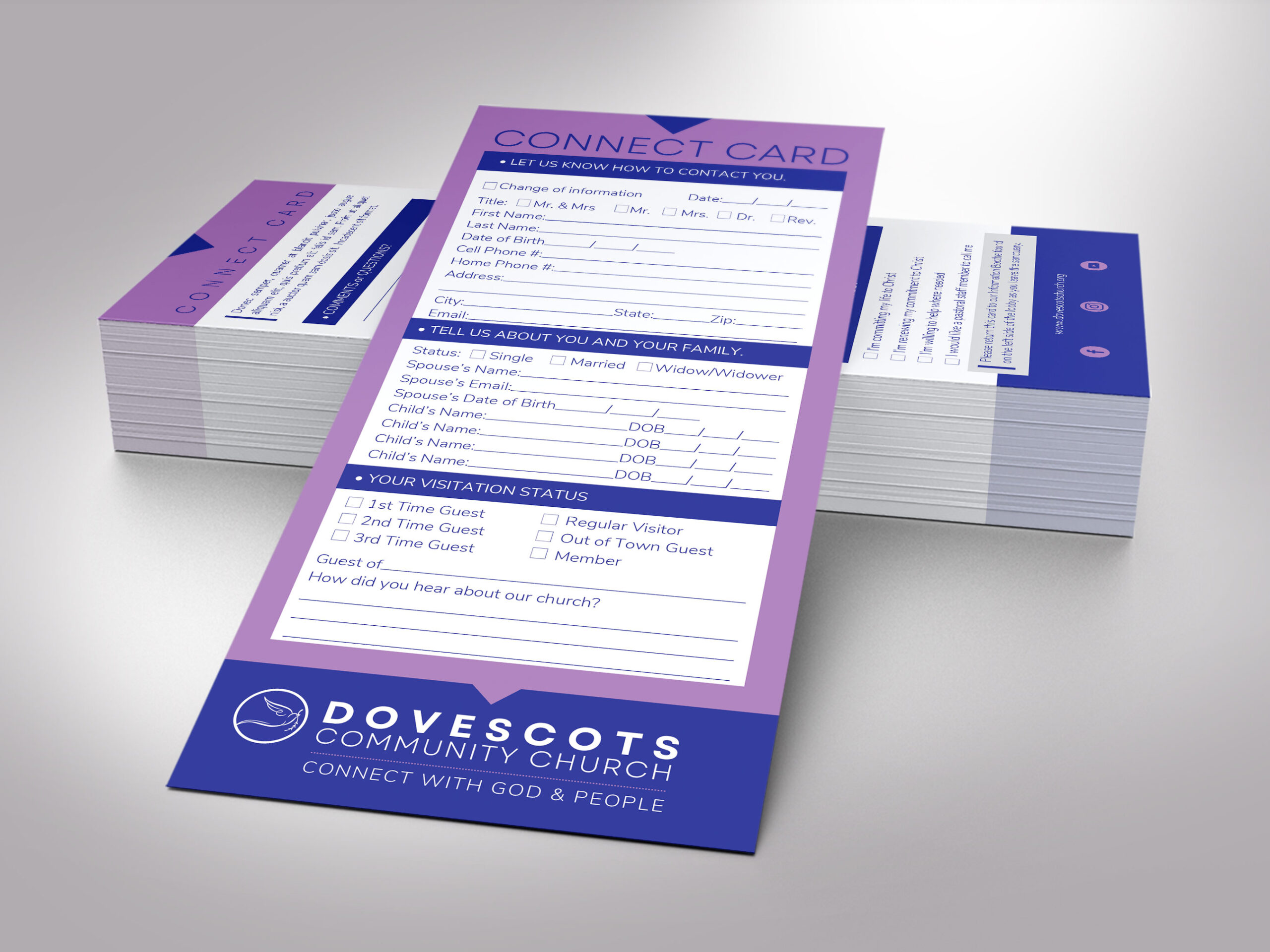 Church Connect Card Canva Template » Godserv Designs